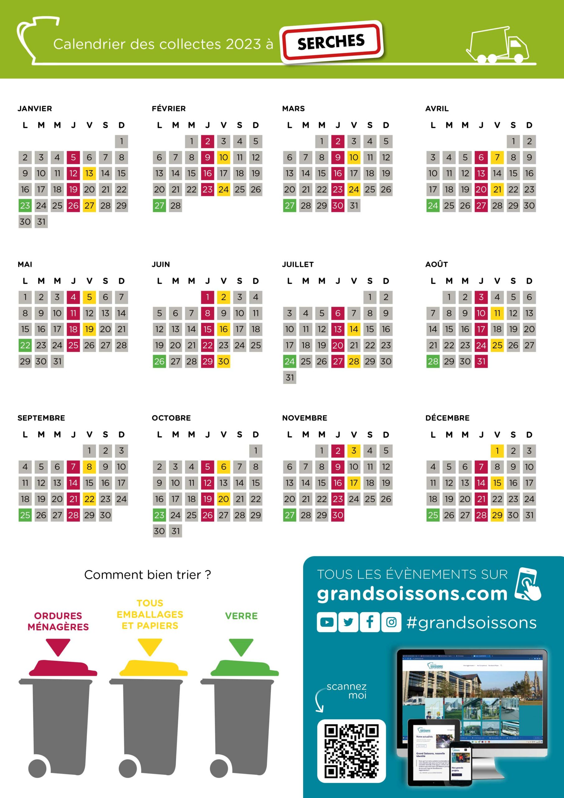 Collecte des déchets – Commune Serches